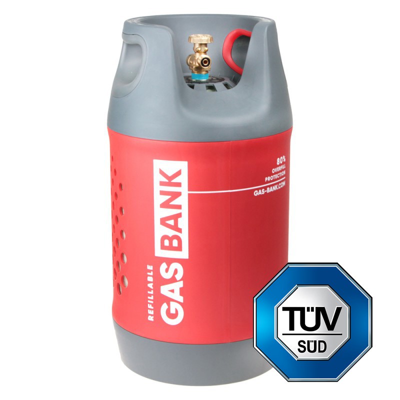 SINGLE 11 Kg LPG Refillable Gas Cylinder DIN G12 KLF Inlet Outlet SINGLE 11 Kg LPG Refillable Gas Cylinder DIN G12 KLF Inlet Outlet